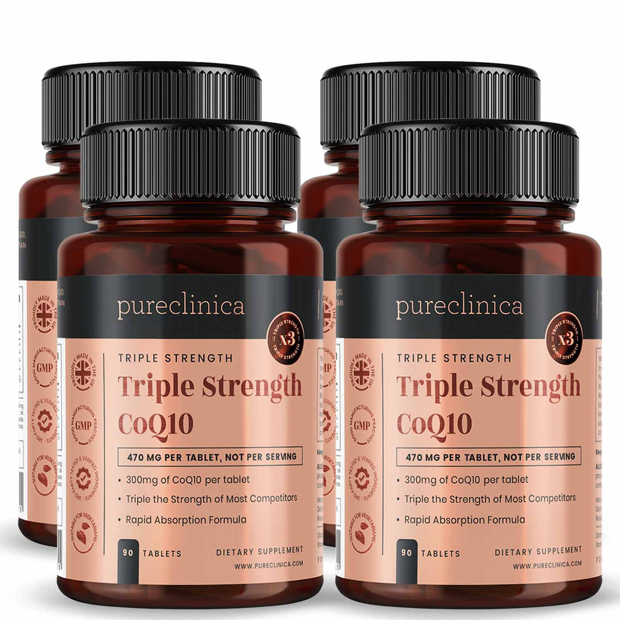 CoQ10 - 300mg x 90 tablets (sustainably fermented and pure CoQ10) – us ...