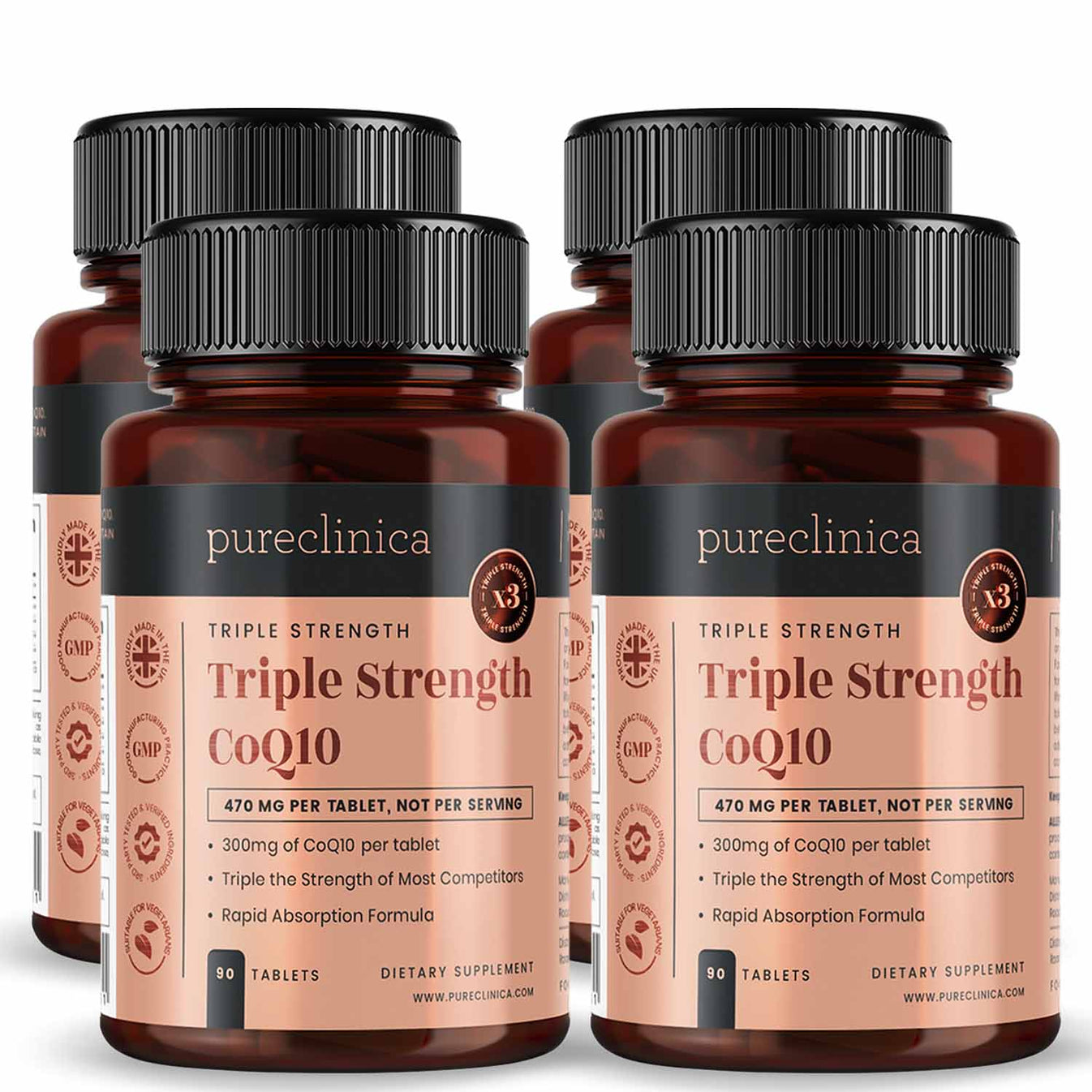 CoQ10 - 300mg x 90 tablets (sustainably fermented and pure CoQ10) – us ...