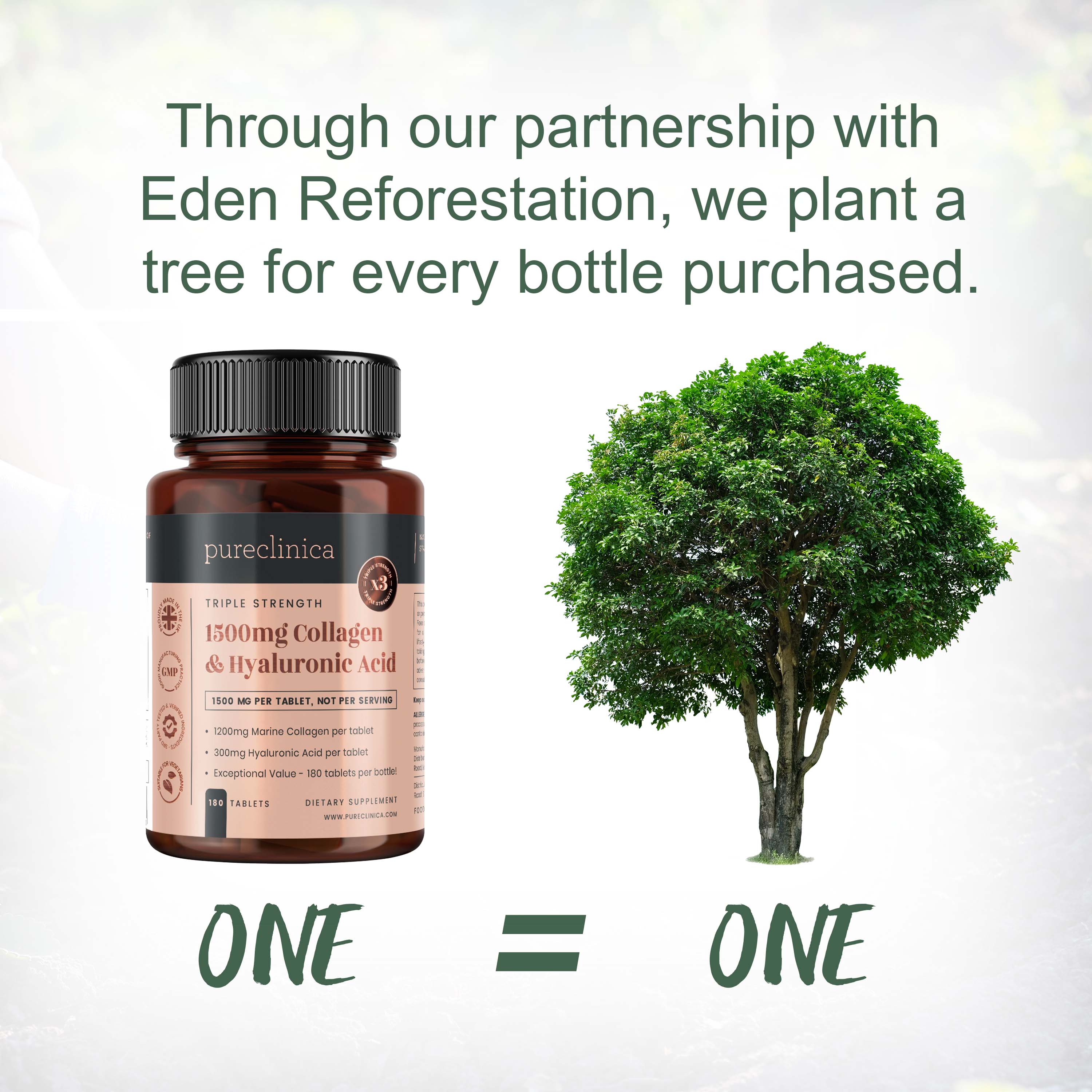 UltraColl Collagen and Hyaluronic Acid 180 x 1500mg tablets (1200mg ...