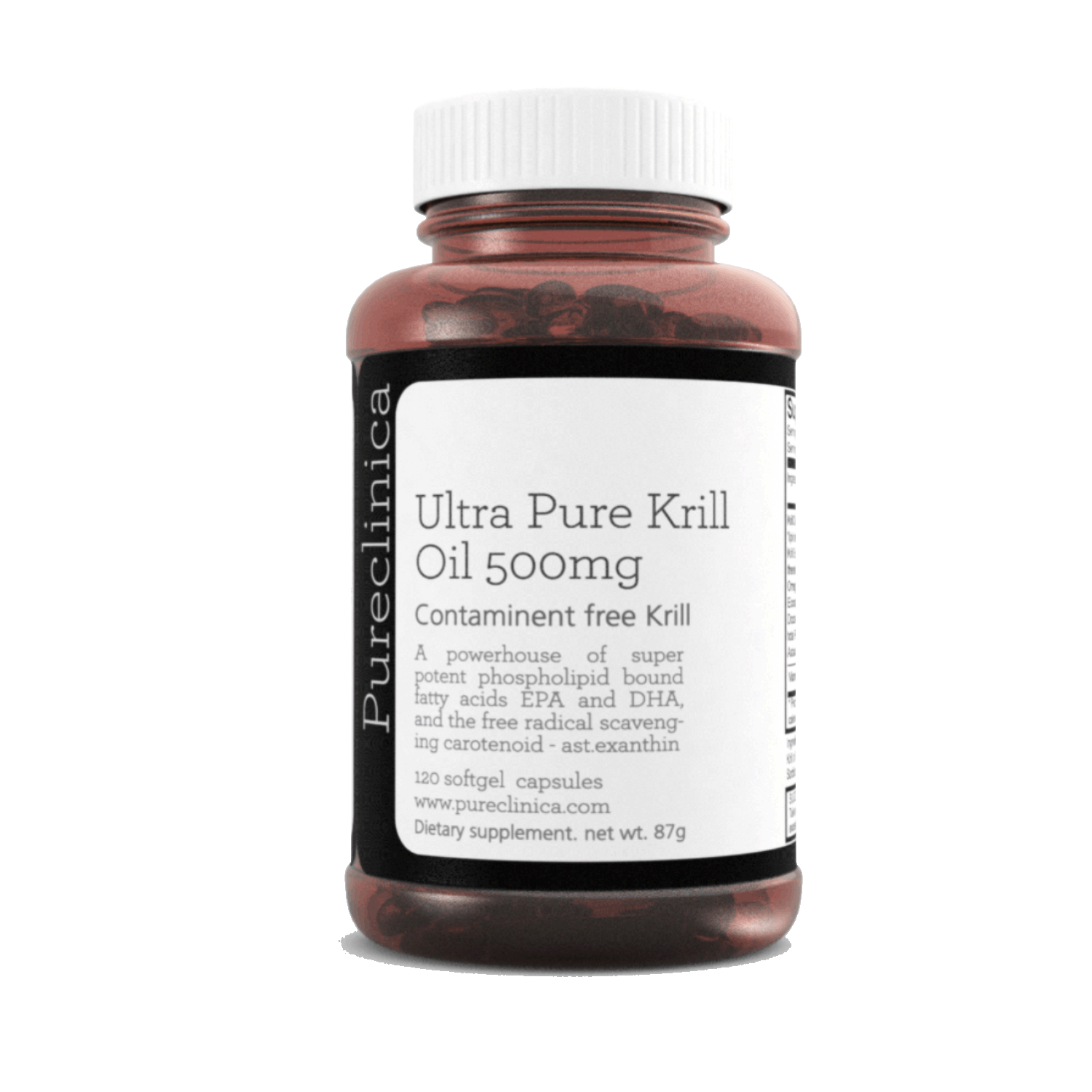 Ultra Pure Krill Oil 500mg x 120 capsules - us.pureclinica.com